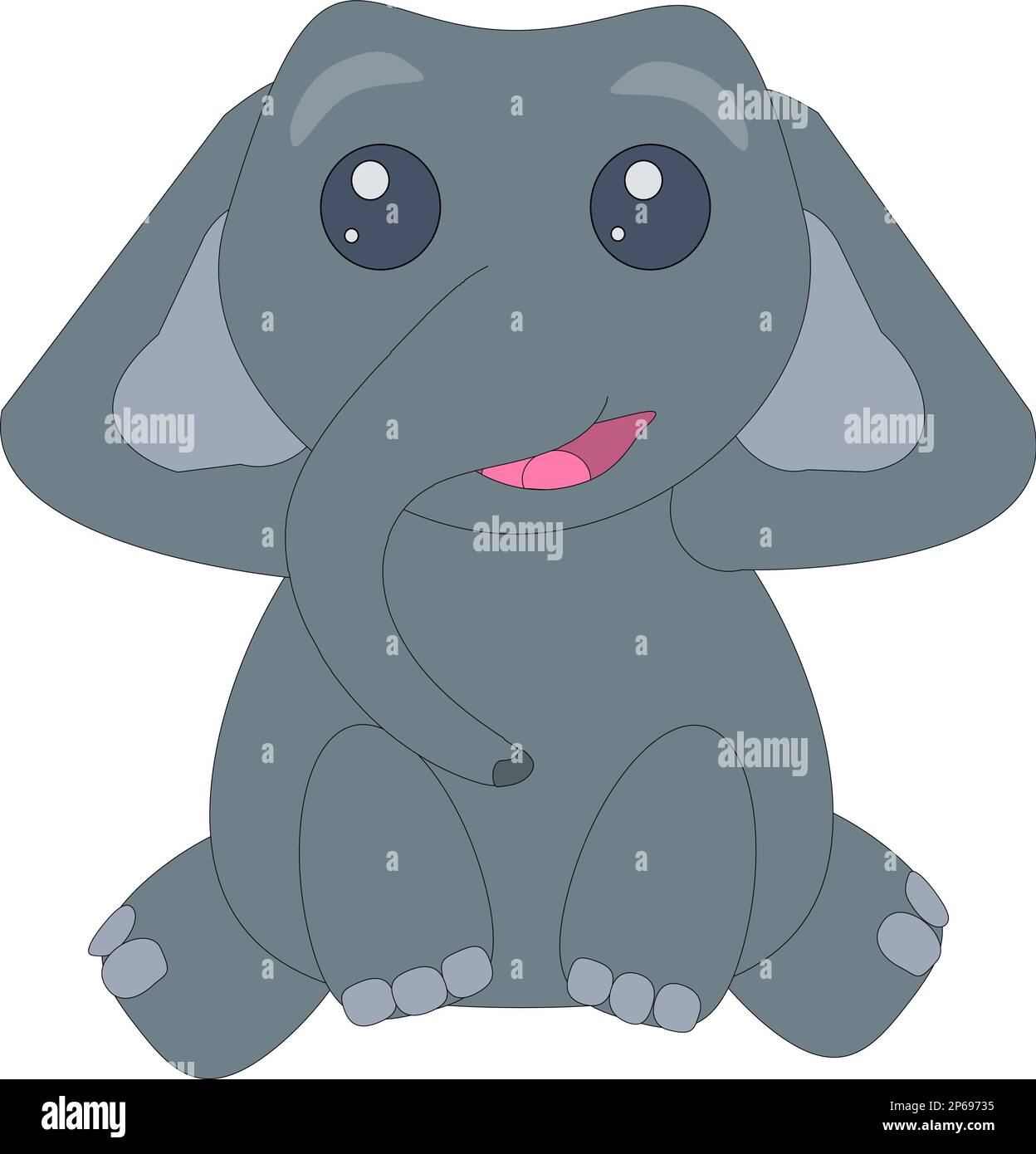 elephant funny kind animal vector Stock Vector Image & Art - Alamy