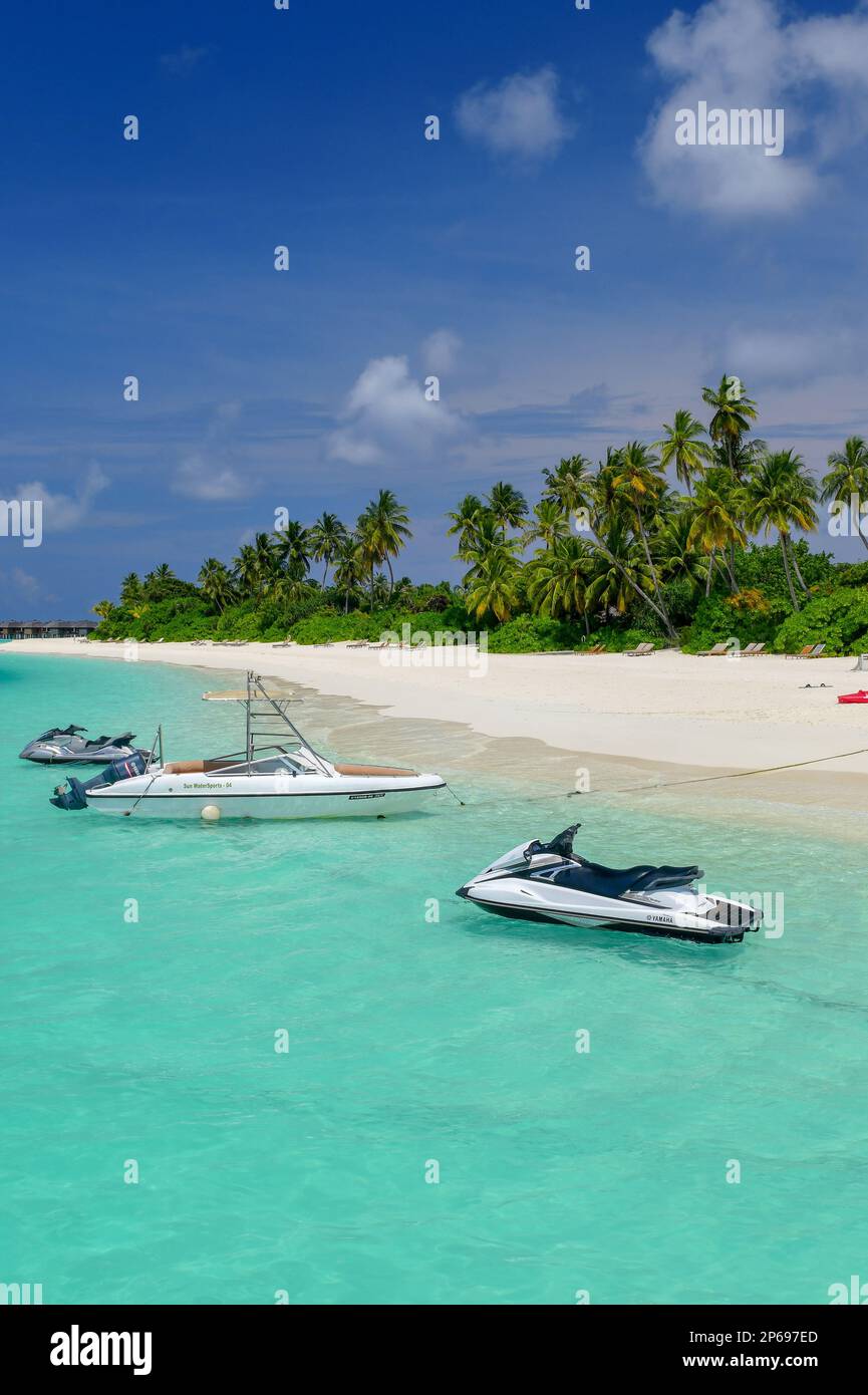 Boats used for excursions and water sports at Sun Siyam Iru Fushi in ...