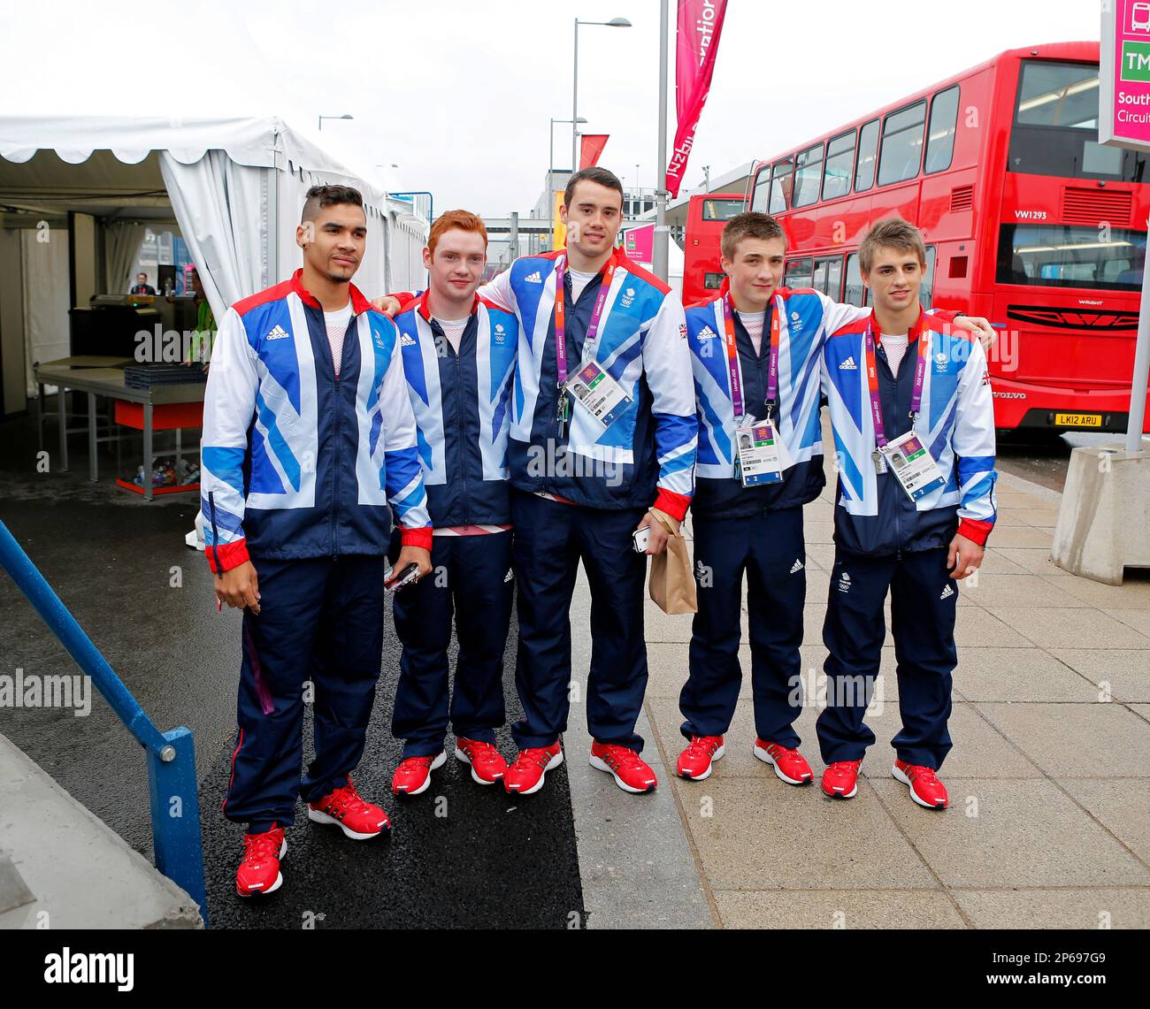 British gymnastics Louis Smith, Dan Purvis, Kristian Thomas, Sam Oldham ...