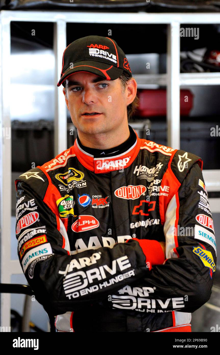 Jeff Gordon during practice for the NASCAR Sprint Cup Series auto race ...