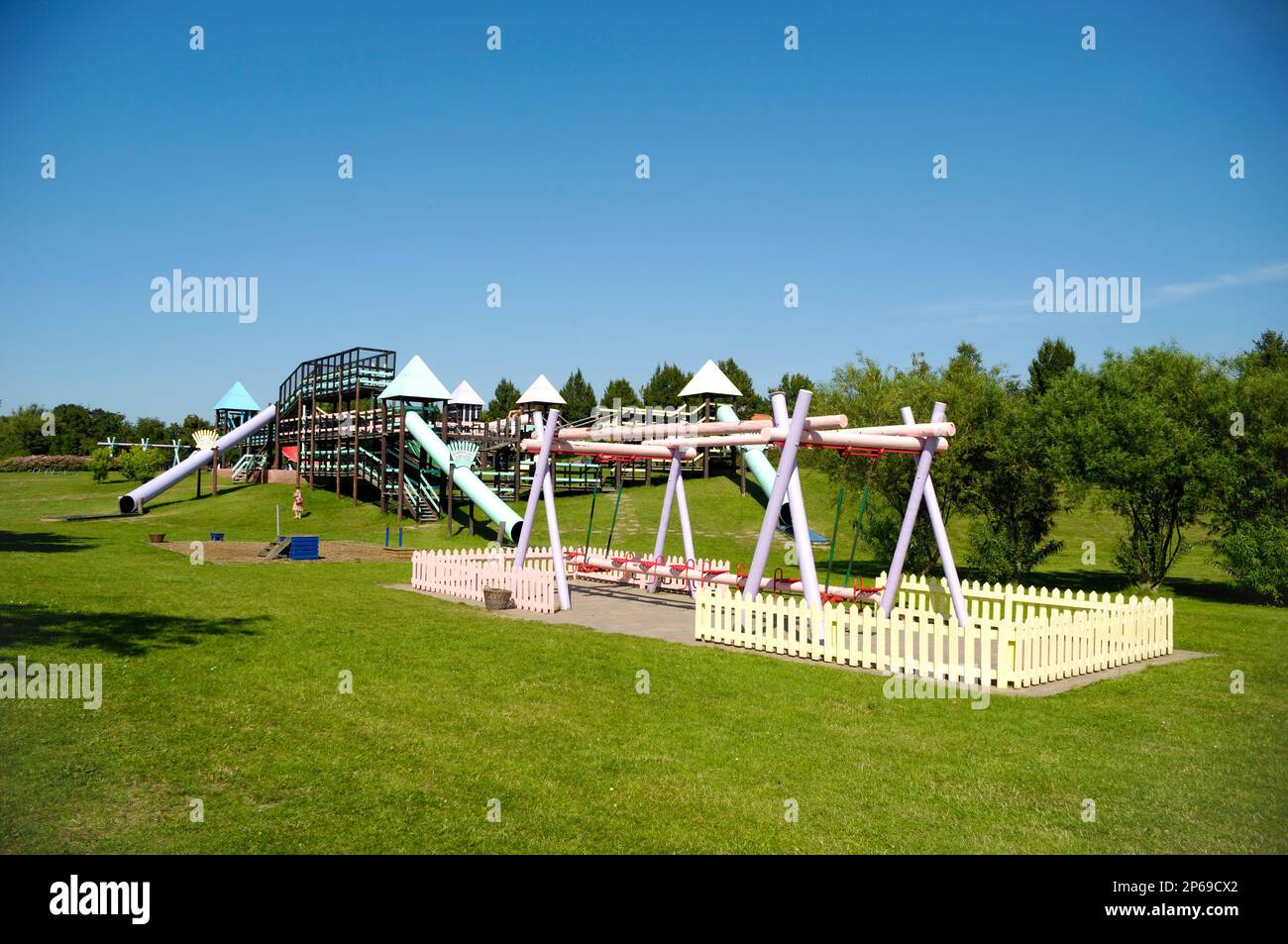 Very big playground at summer time Stock Photo - Alamy