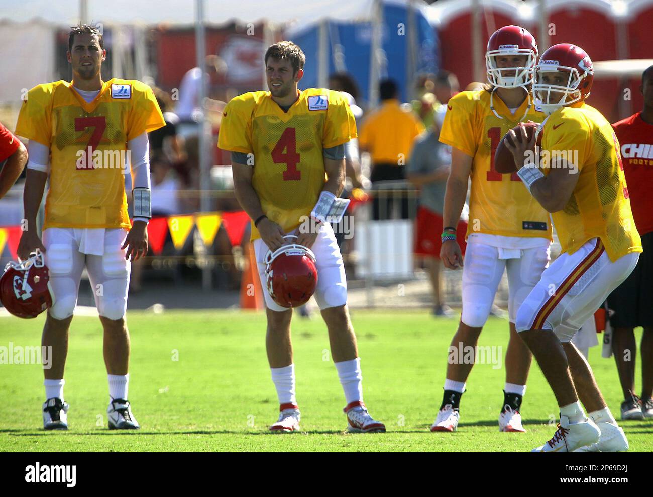 Kansas City Chiefs quarterbacks Matt Cassell, Alex Tanney and Ricky ...