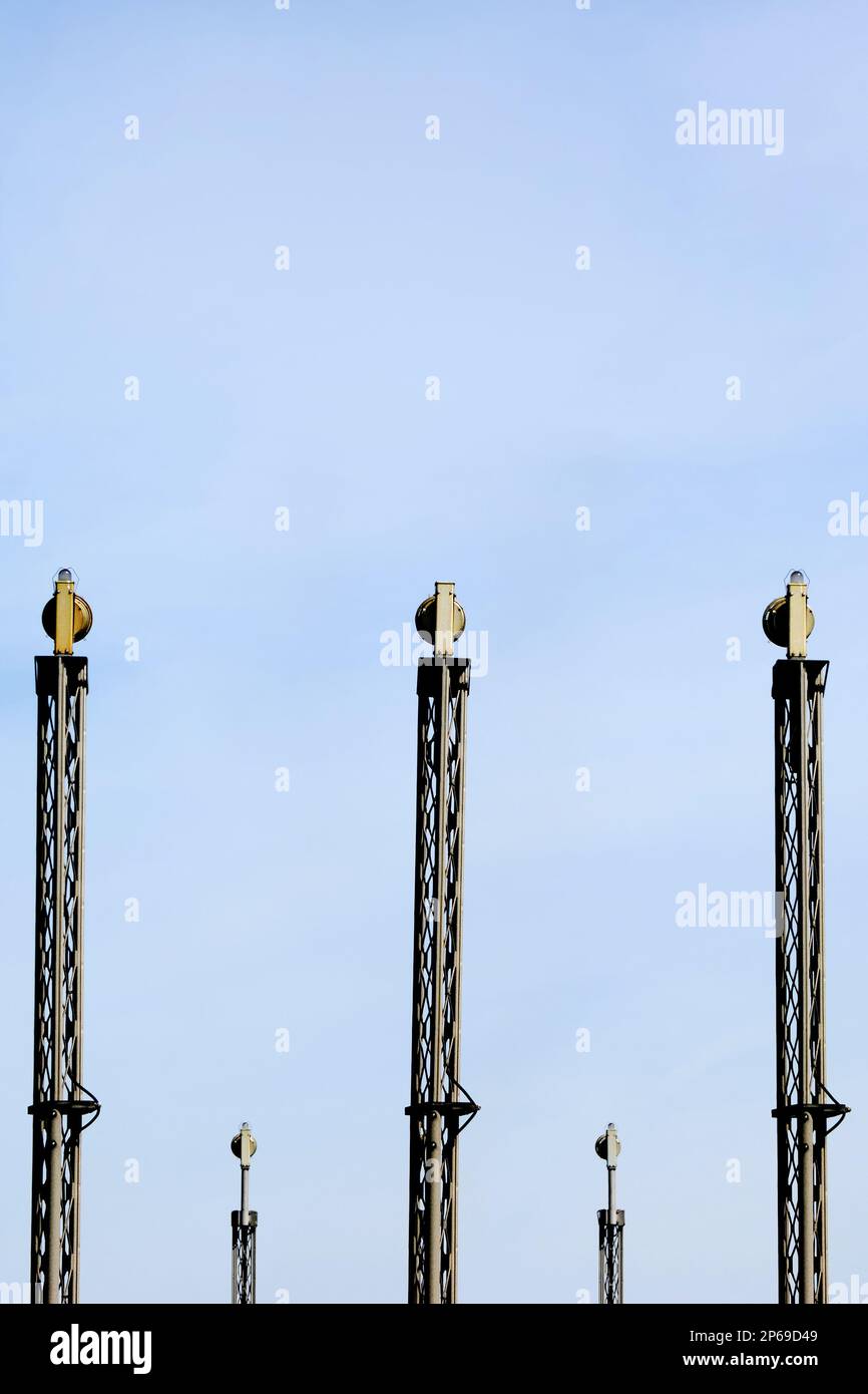 Landing lights in an airport Stock Photo - Alamy
