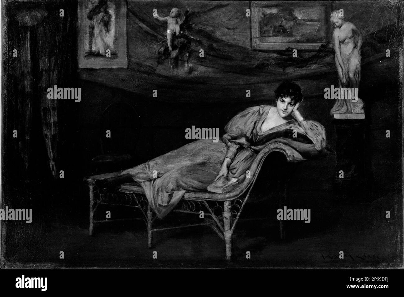 Classic reclining Black and White Stock Photos & Images - Alamy