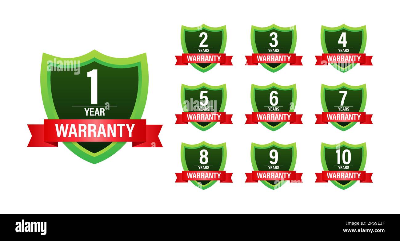 Warranty shield label set. Years and lifetime warranty Stock Vector ... Warranty shield label set. Years and lifetime warranty Stock Vector ...