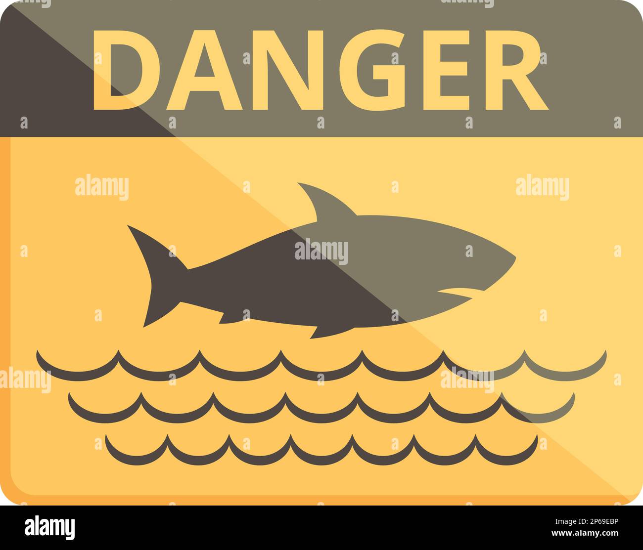 Danger attack icon cartoon vector. Shark sign. Warning sea Stock Vector Image & Art - Alamy