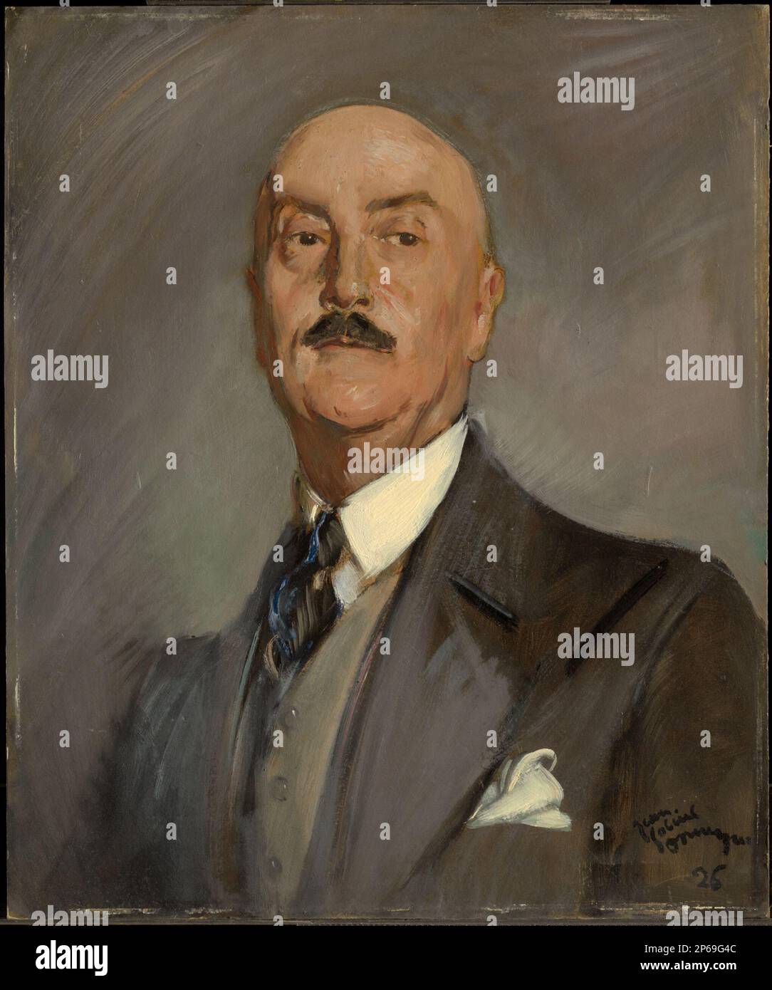 Jean-Gabriel Domergue, Joseph Caillaux, 1926, charcoal and oil on ...