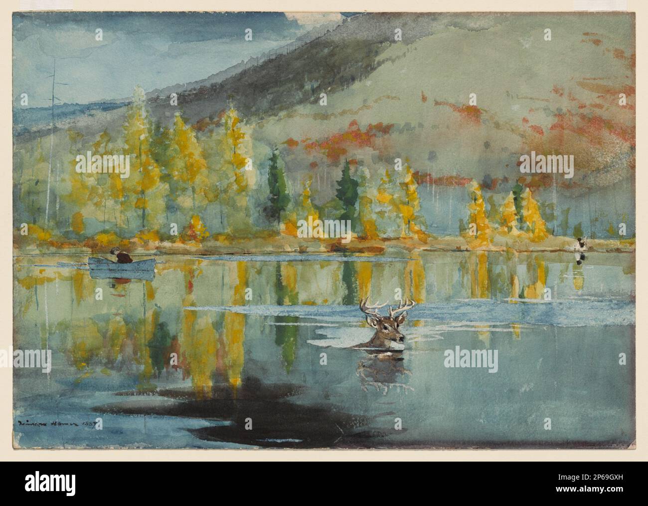 Winslow Homer, An October Day, 1889, watercolor over graphite, with ...