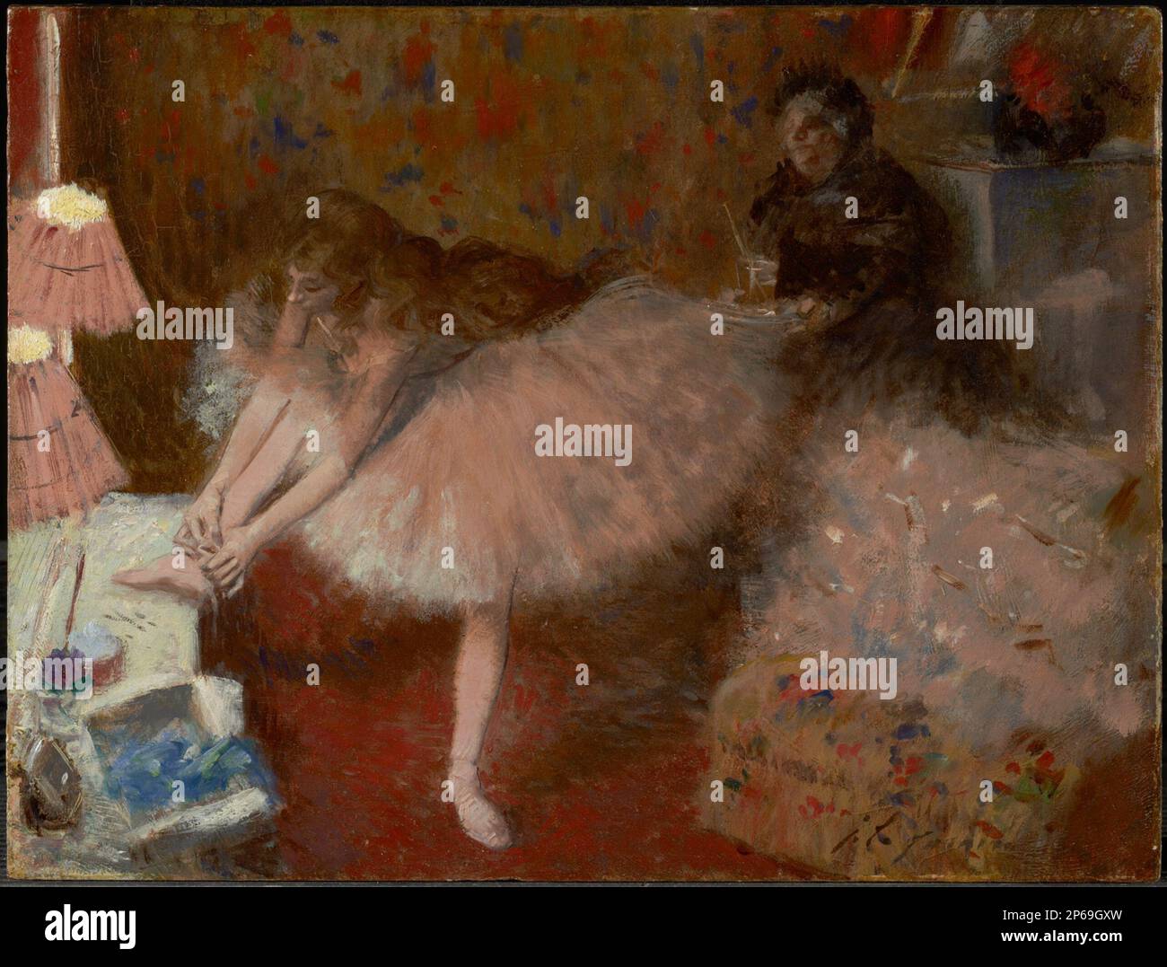 Jean Louis Forain, Dancer in Her Dressing Room, c. 1890, oil on panel ...