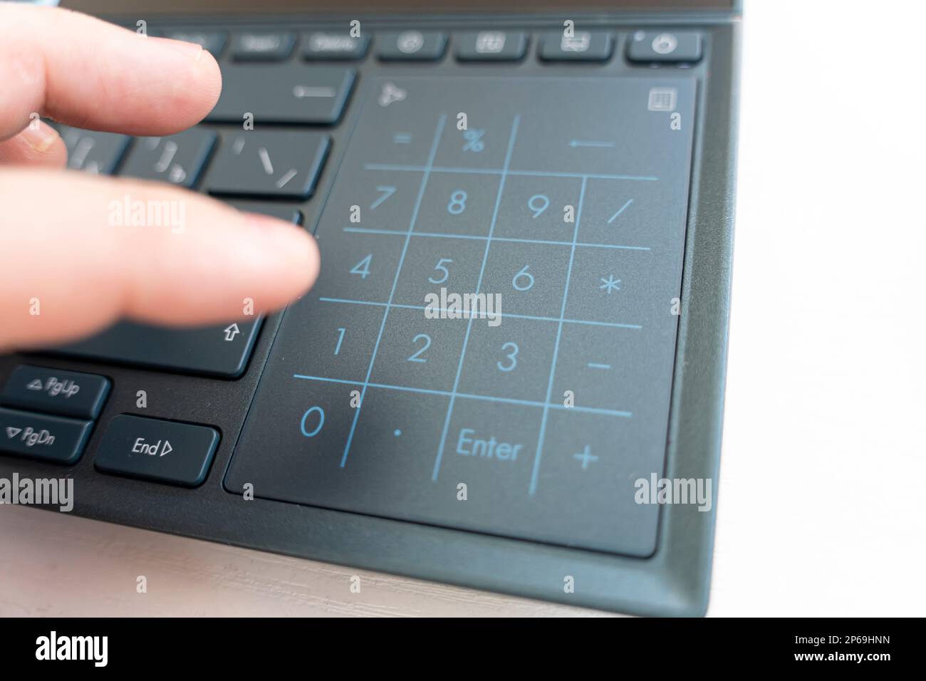 male forefinger pushes 0 NUMPAD button. Close-up VIEW. financial ...