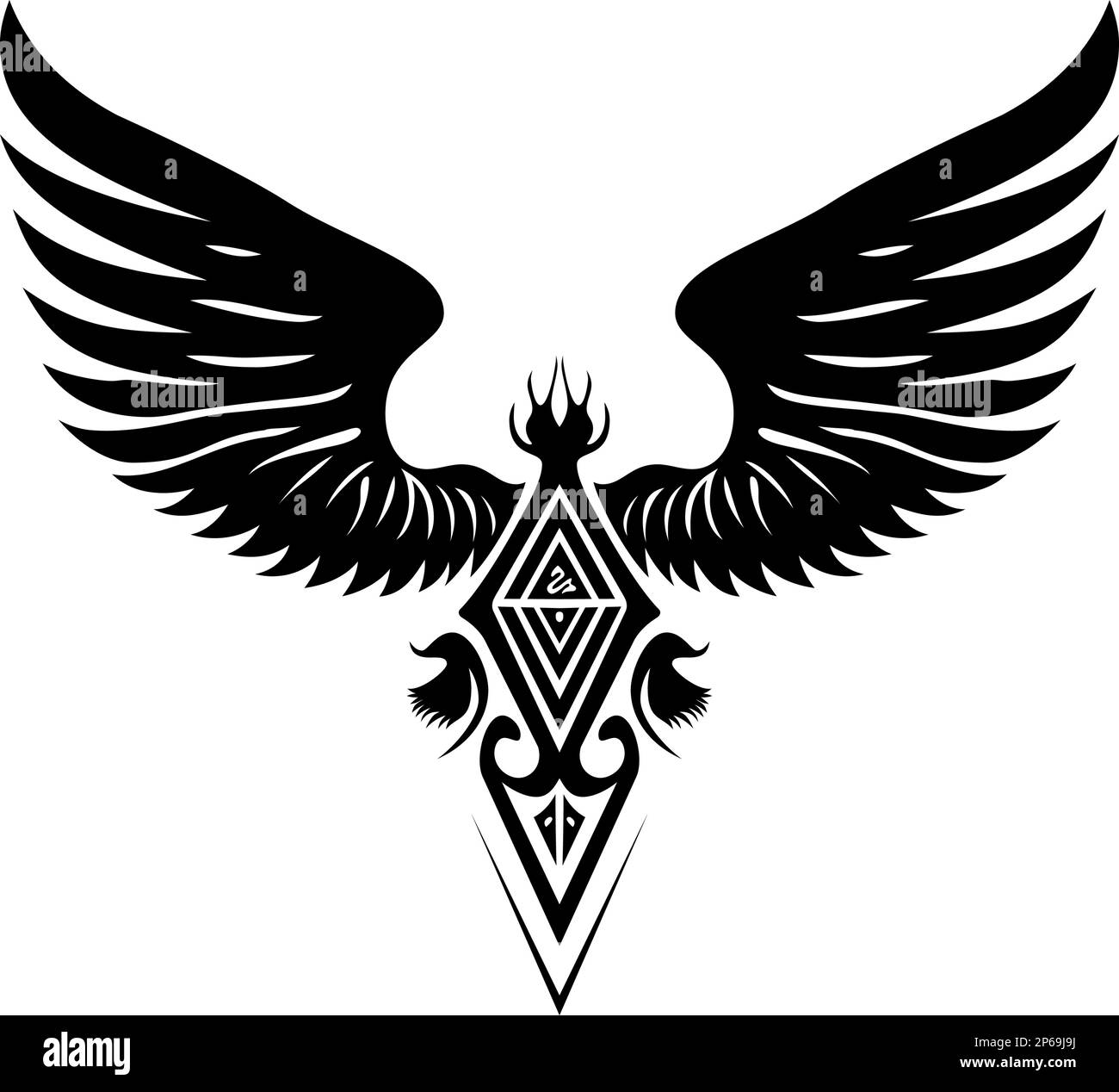 Tribal tattoo element. Very crisp and smooth lines. Vector illustration ...