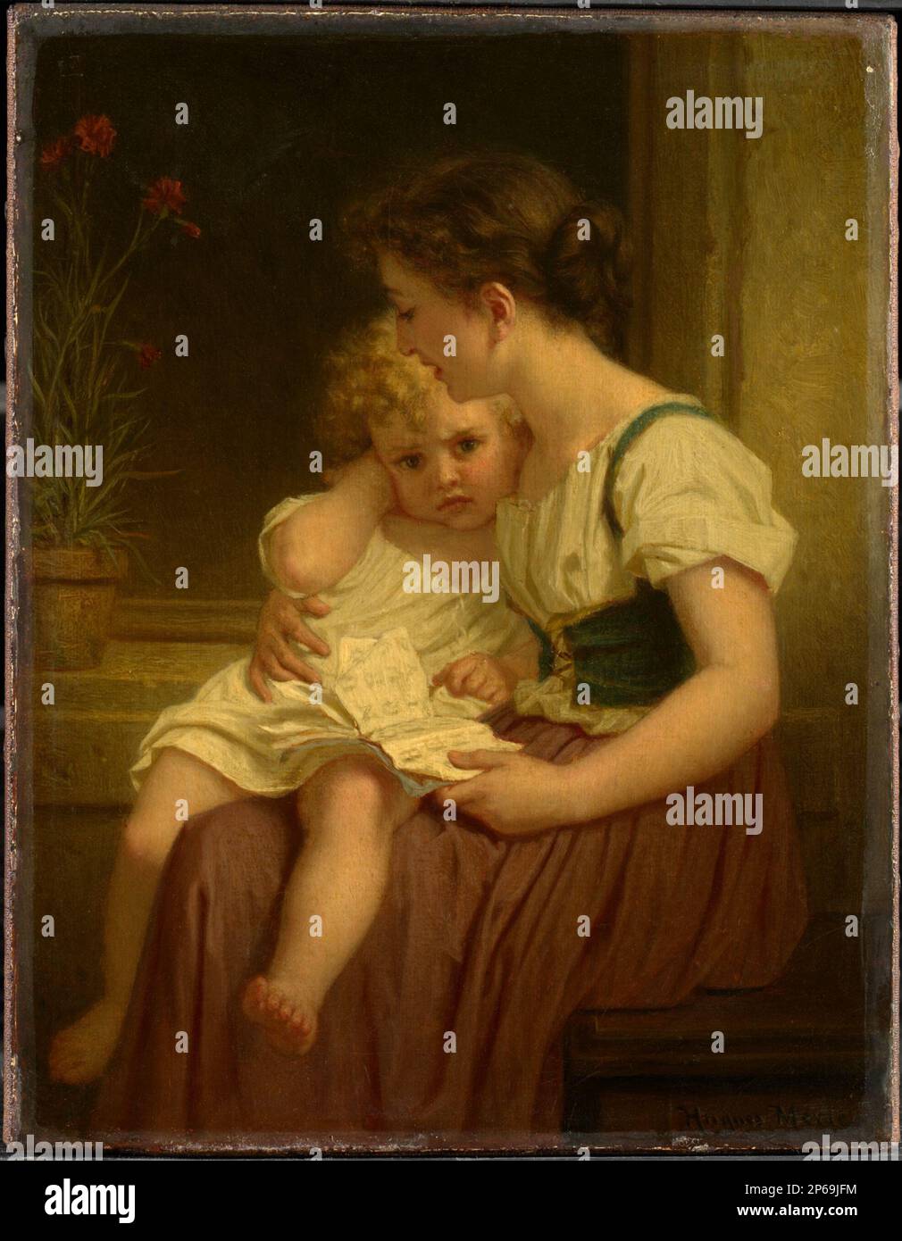 Hugues Merle, Mother and Child, c. 1864, oil on canvas Stock Photo - Alamy