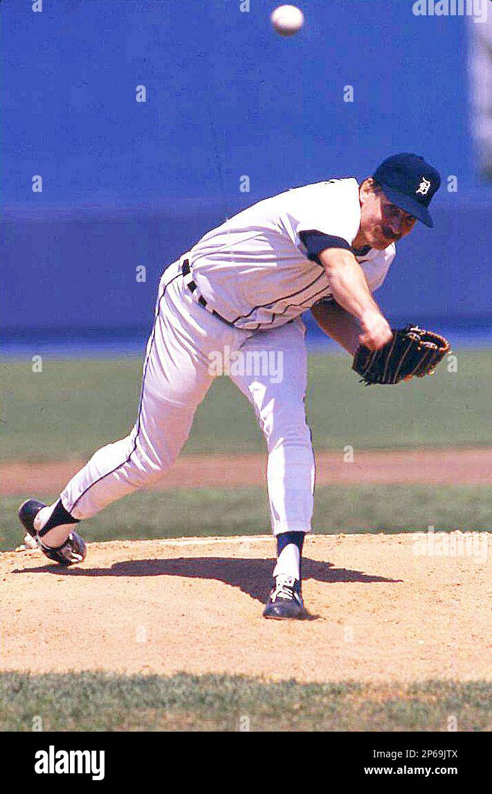 1980's Tiger Stadium Detroit, Michigan. Tigers star pitcher Jack Morris ...