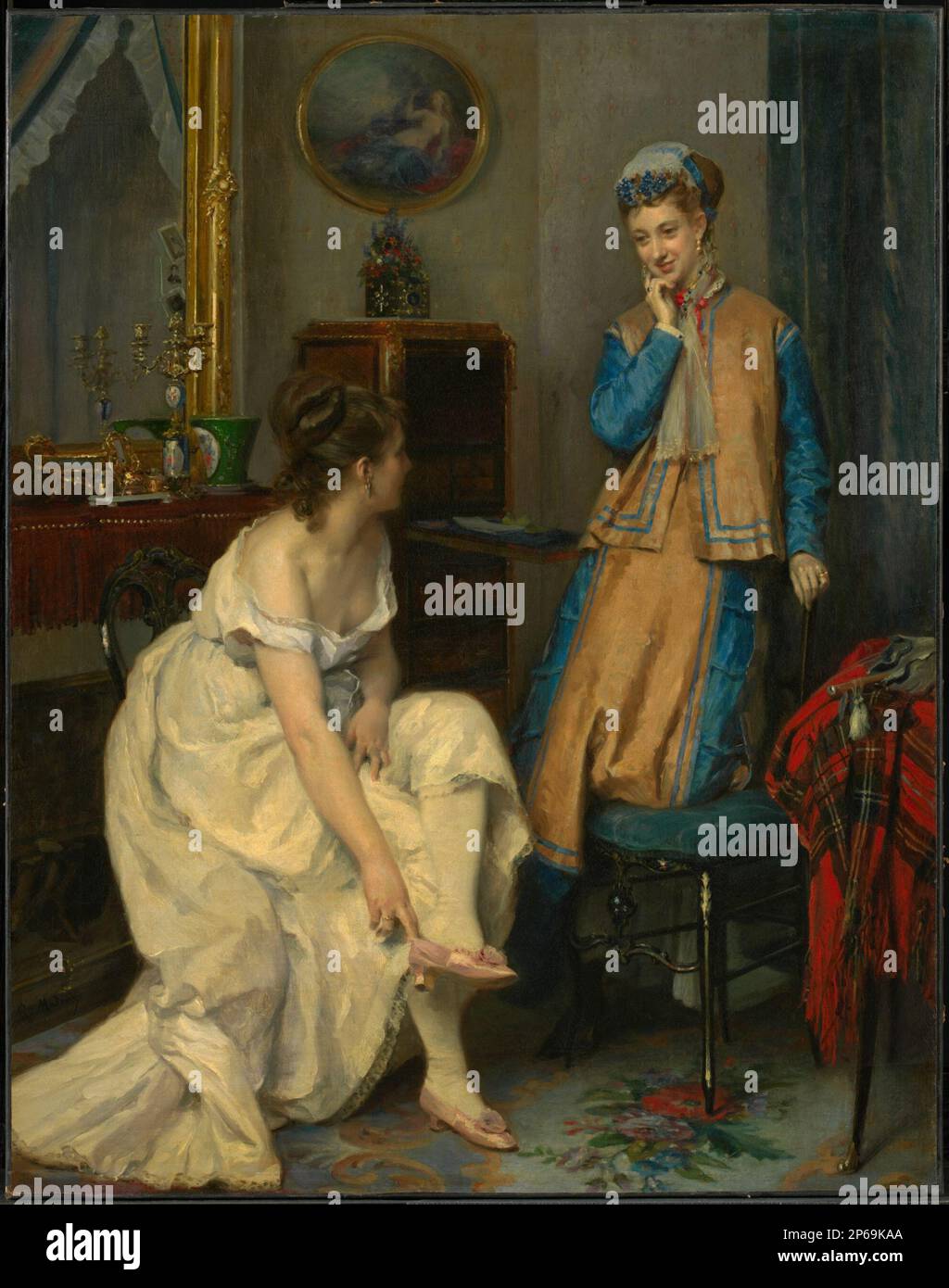 Raimundo de Madrazo y Garreta, Confidences, c. 1870, oil on canvas ...