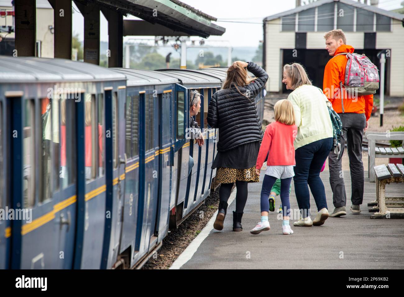 A family day outing at New Romney railway station for a ride on the ...