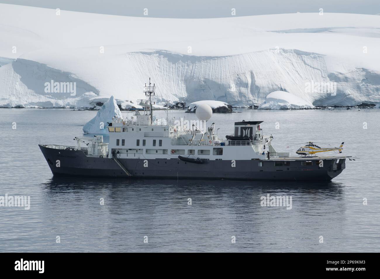 private charter ship in Antarctica Stock Photo - Alamy
