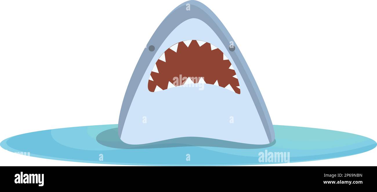 Shark head icon cartoon vector. Sign danger. Summer zone Stock Vector ...