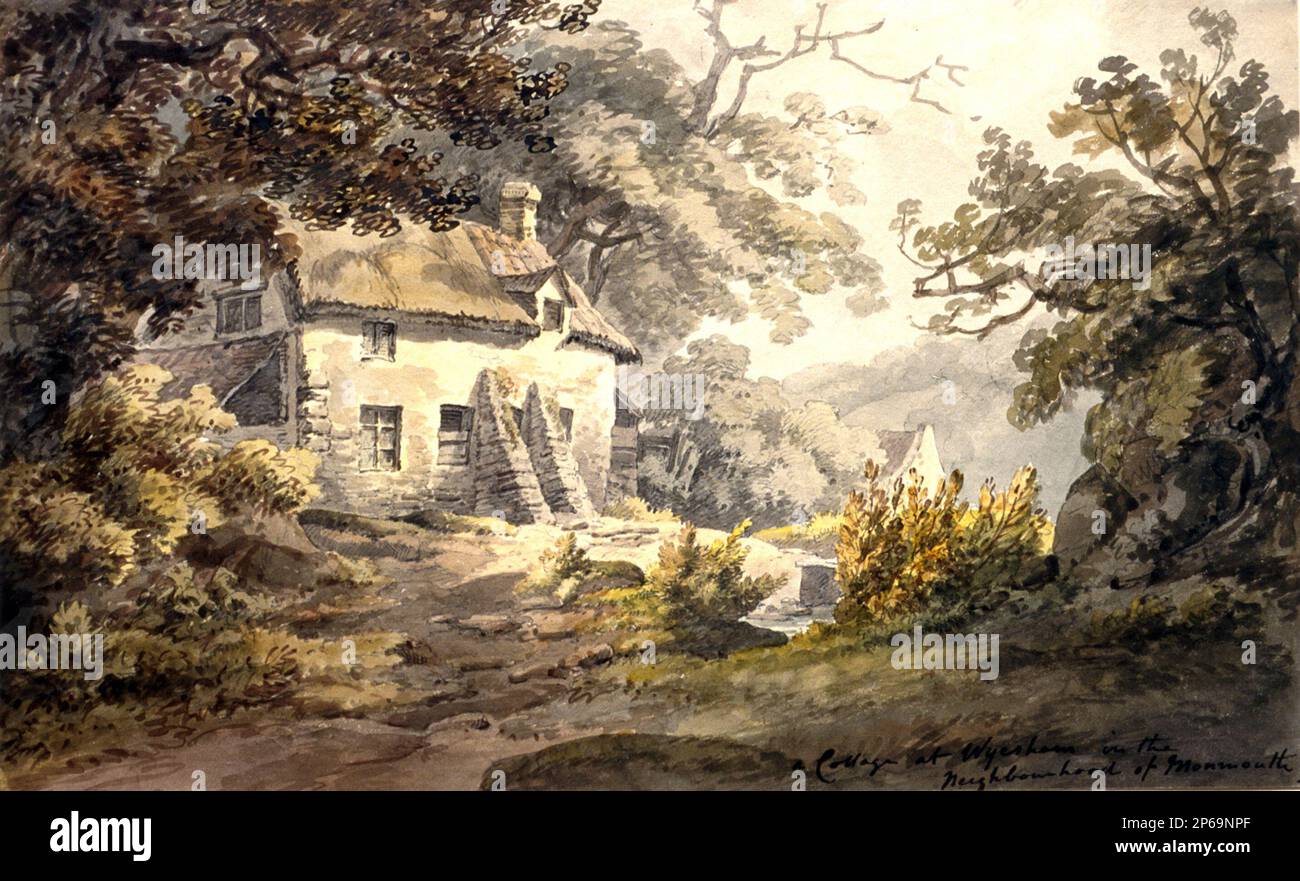 William Payne, A Cottage at Wyesham, c. 1810–30, watercolor, pen and ...