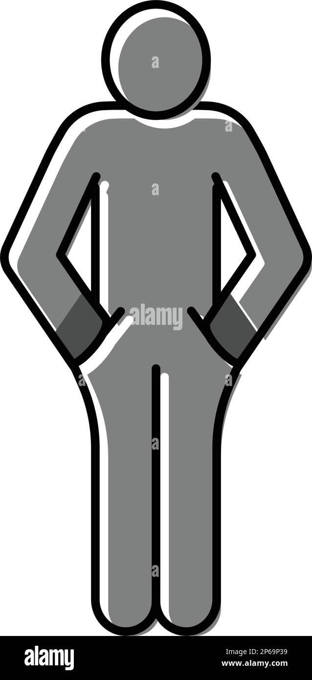 pocket people silhouette color icon vector illustration Stock Vector ...