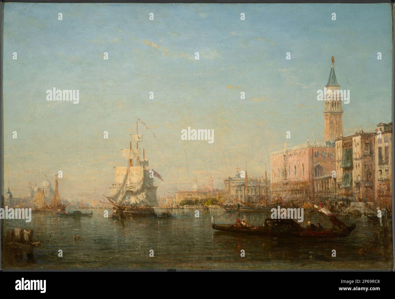 Félix Ziem, The Grand Canal, Venice (Frigate and Gondola, Basin of San ...