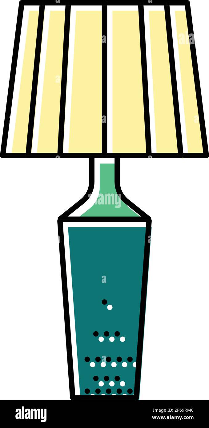 interior table lamp color icon vector illustration Stock Vector Image ...