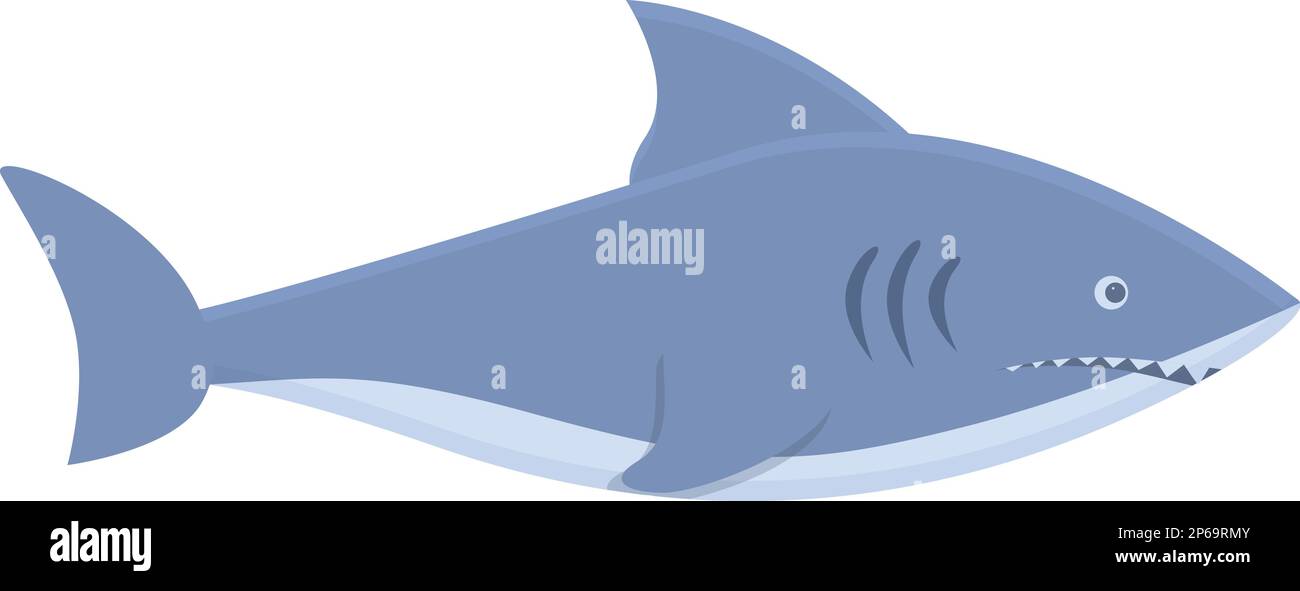 Shark predator icon cartoon vector. Danger sign. Zone attack Stock ...