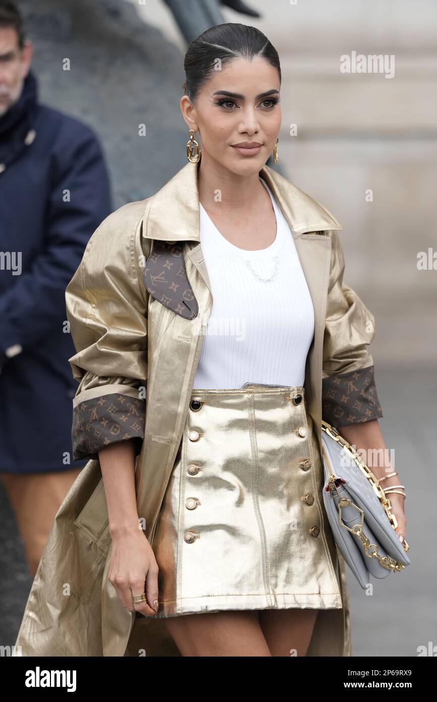 Camila Coelho arrives for the Louis Vuitton Fall/Winter 2023-2024 ready-to-wear collection ...