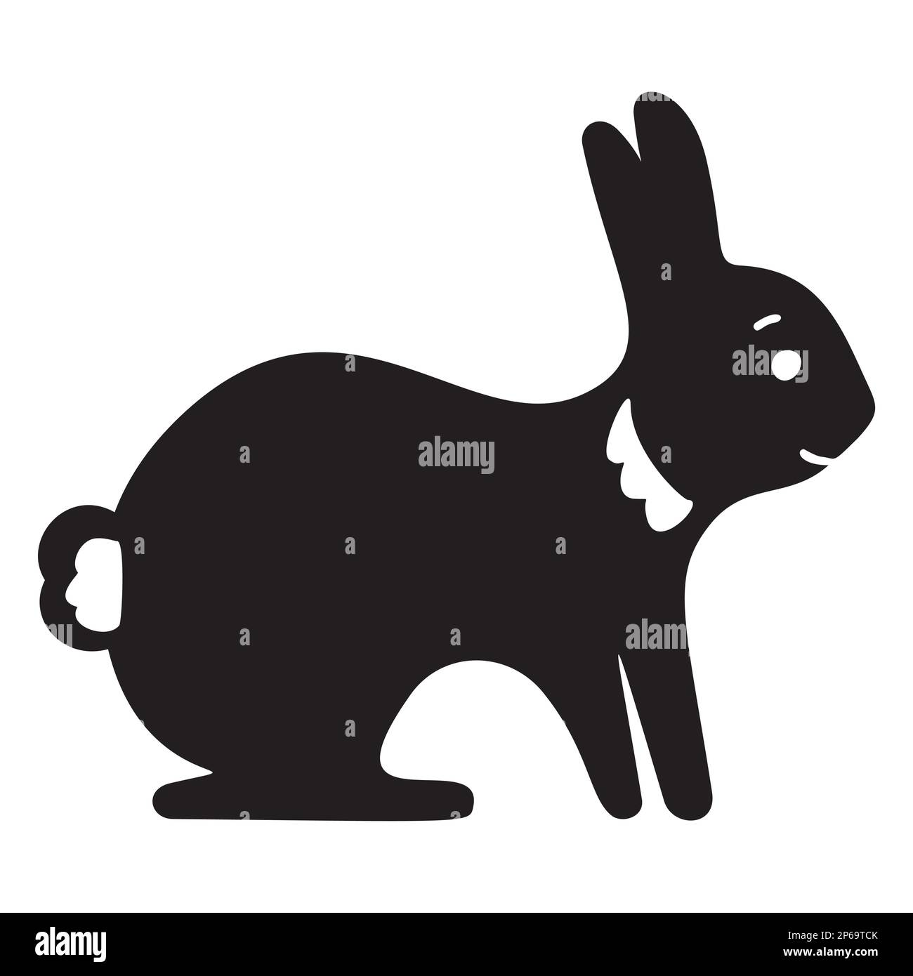 Cute easter bunny cartoon clipart. Vector rabbit motif Stock Vector ...