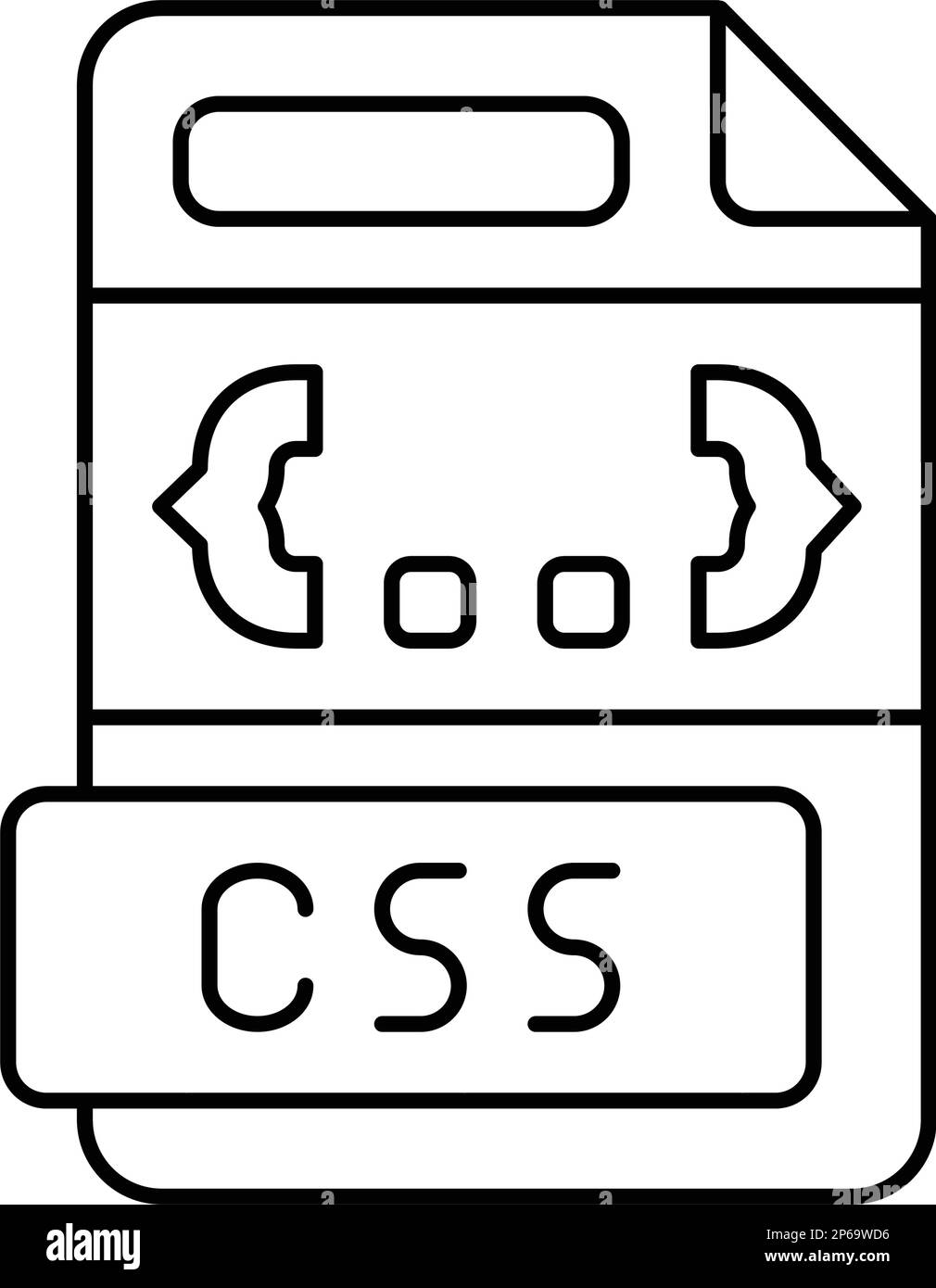 Css file format icon Black and White Stock Photos & Images - Alamy