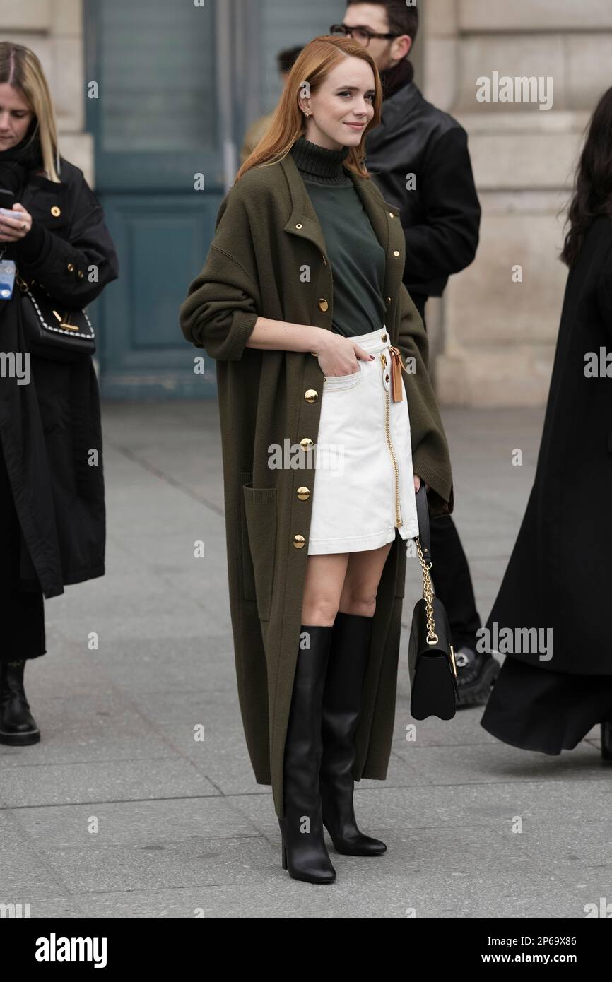 Stacy Martin arrives for the Louis Vuitton Fall/Winter 2023-2024 ready ...