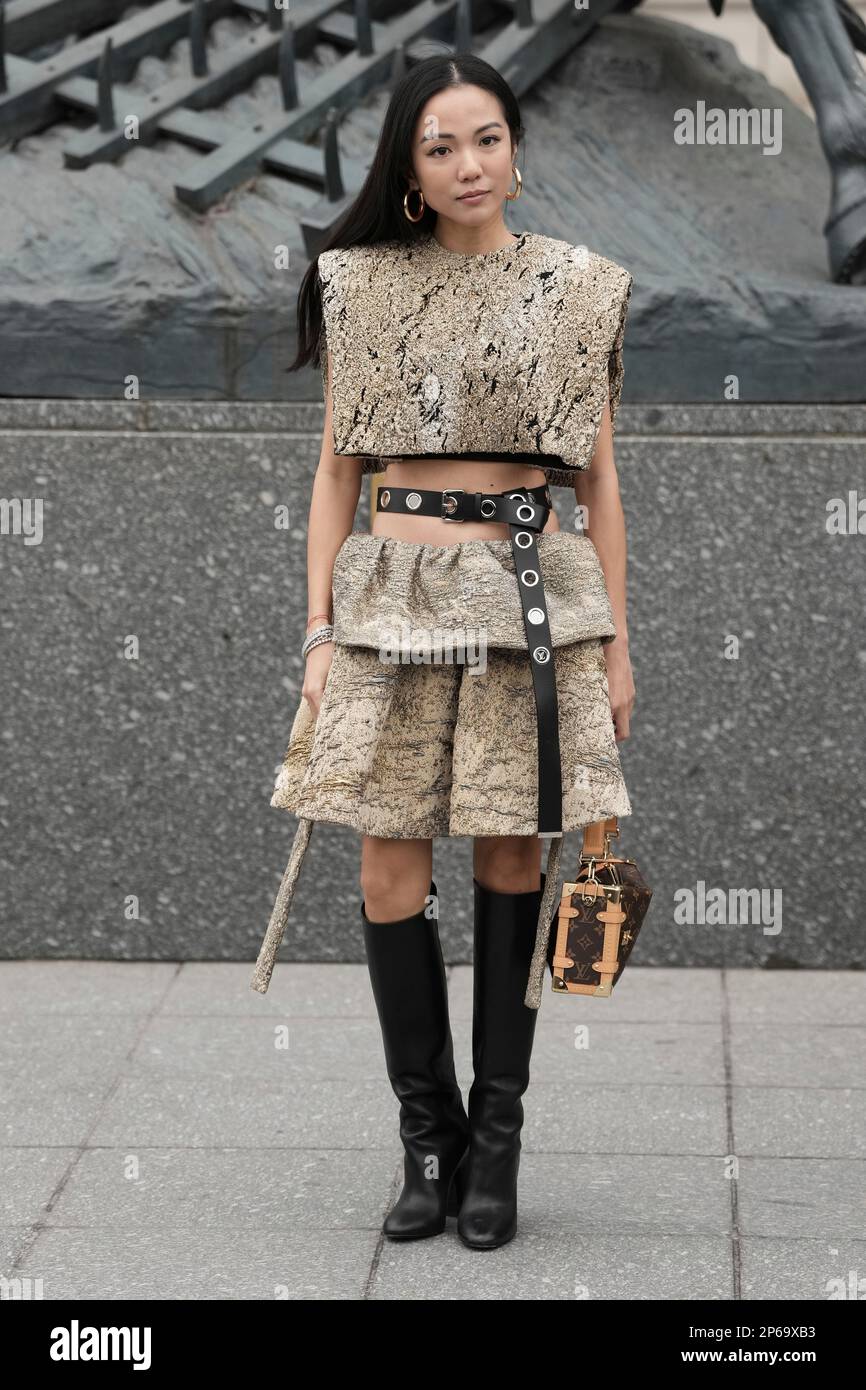Yoyo Cao departs the Louis Vuitton Fall/Winter 2023-2024 ready-to-wear ...