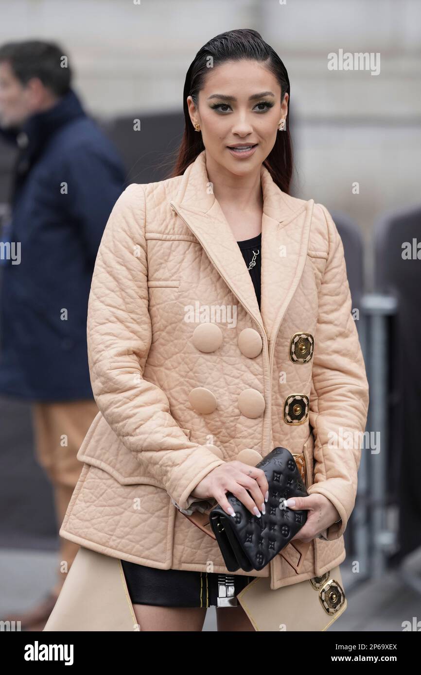 Shay Mitchell arrives for the Louis Vuitton Fall/Winter 2023-2024 ready ...