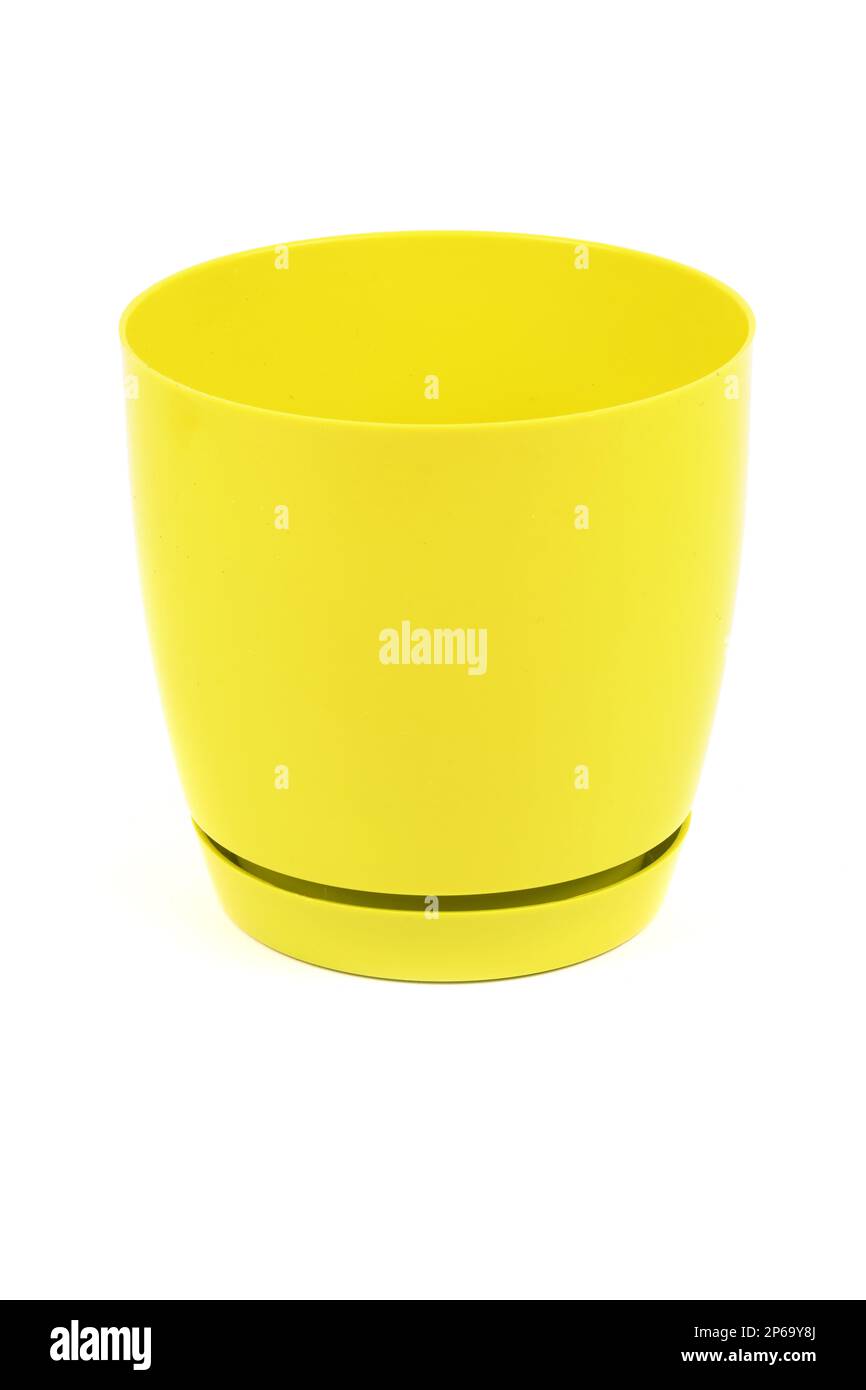 Empty flower pot isolated on white. High resolution photo. Full depth ...