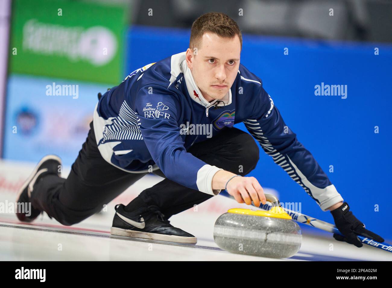 London, Ont., Canada, March 7, 2023. Nova Scotia skip Matthew Manuel ...