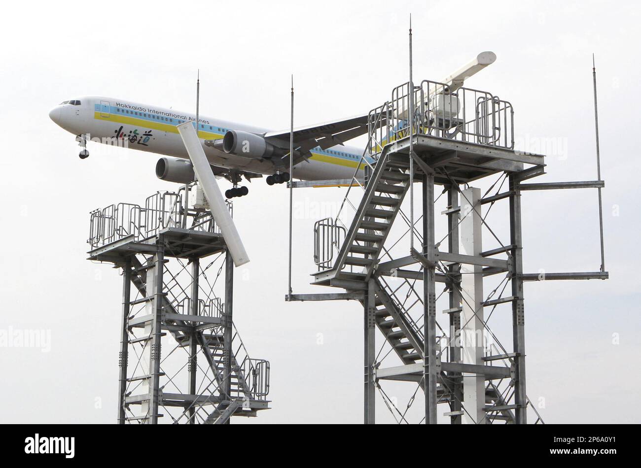 Bird strike system, installed at Tokyo's Haneda International Airport ...