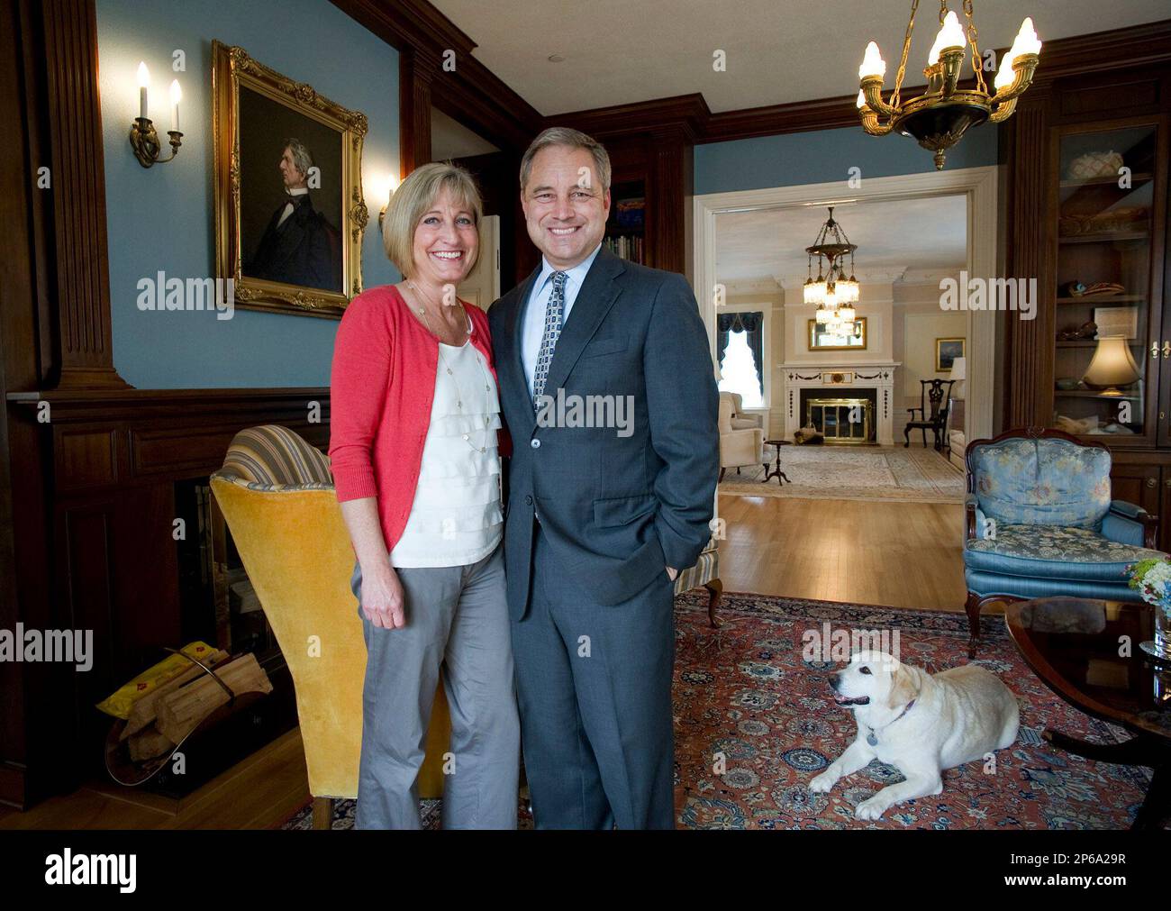 In this Monday, July 16, 2012 photo, Gov. Sean Parnell and First Lady ...