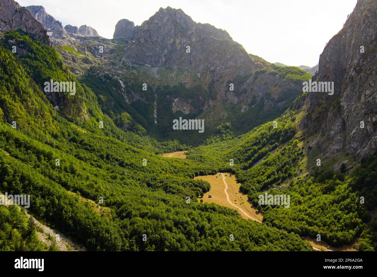 Montenegro. Prokletiye National Park. Summer. Mountain green valley ...