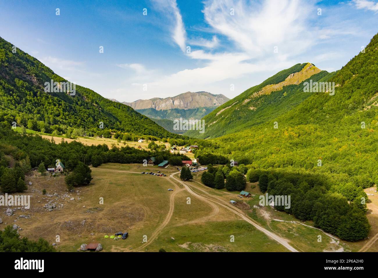 Montenegro. Prokletiye National Park. Summer. Mountain green valley ...