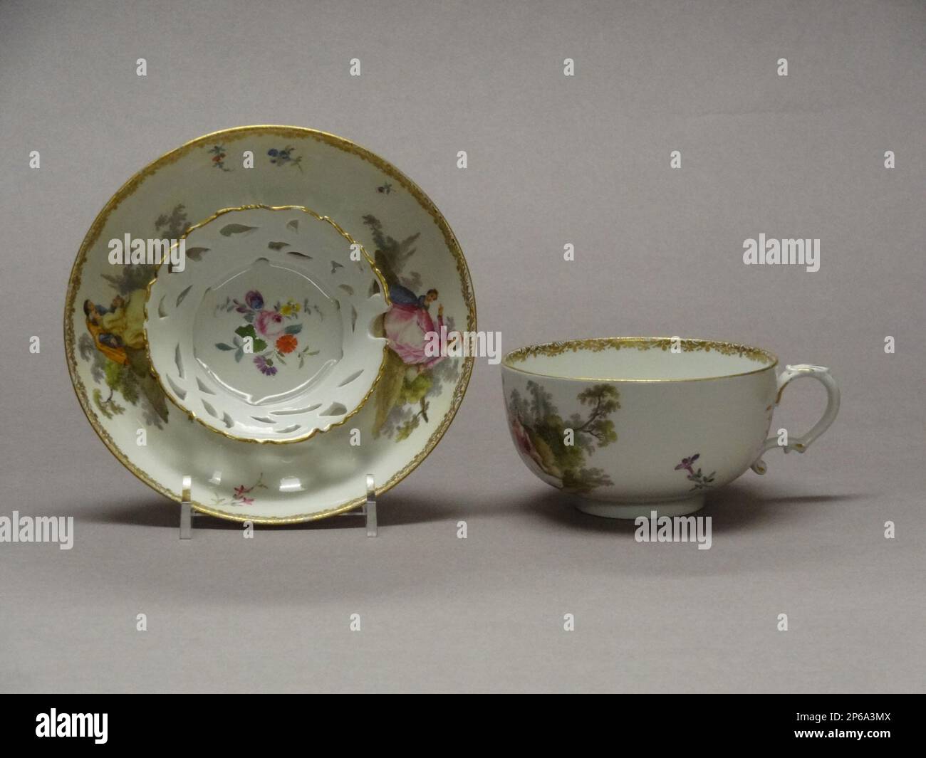 Meissen Porcelain Manufactory, Cup and Trembleuse Saucer, 19th or 20th ...