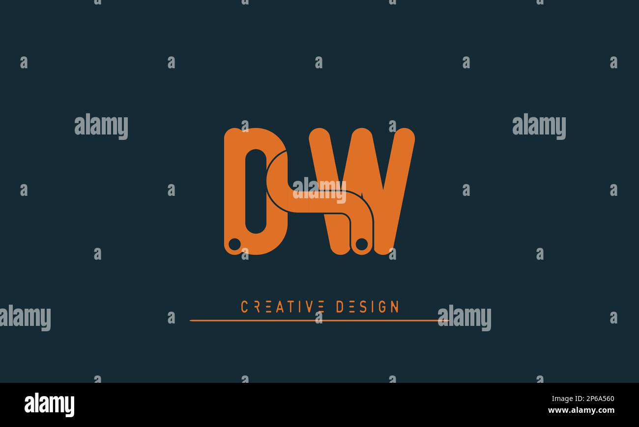 Dw initials logo hi-res stock photography and images - Alamy
