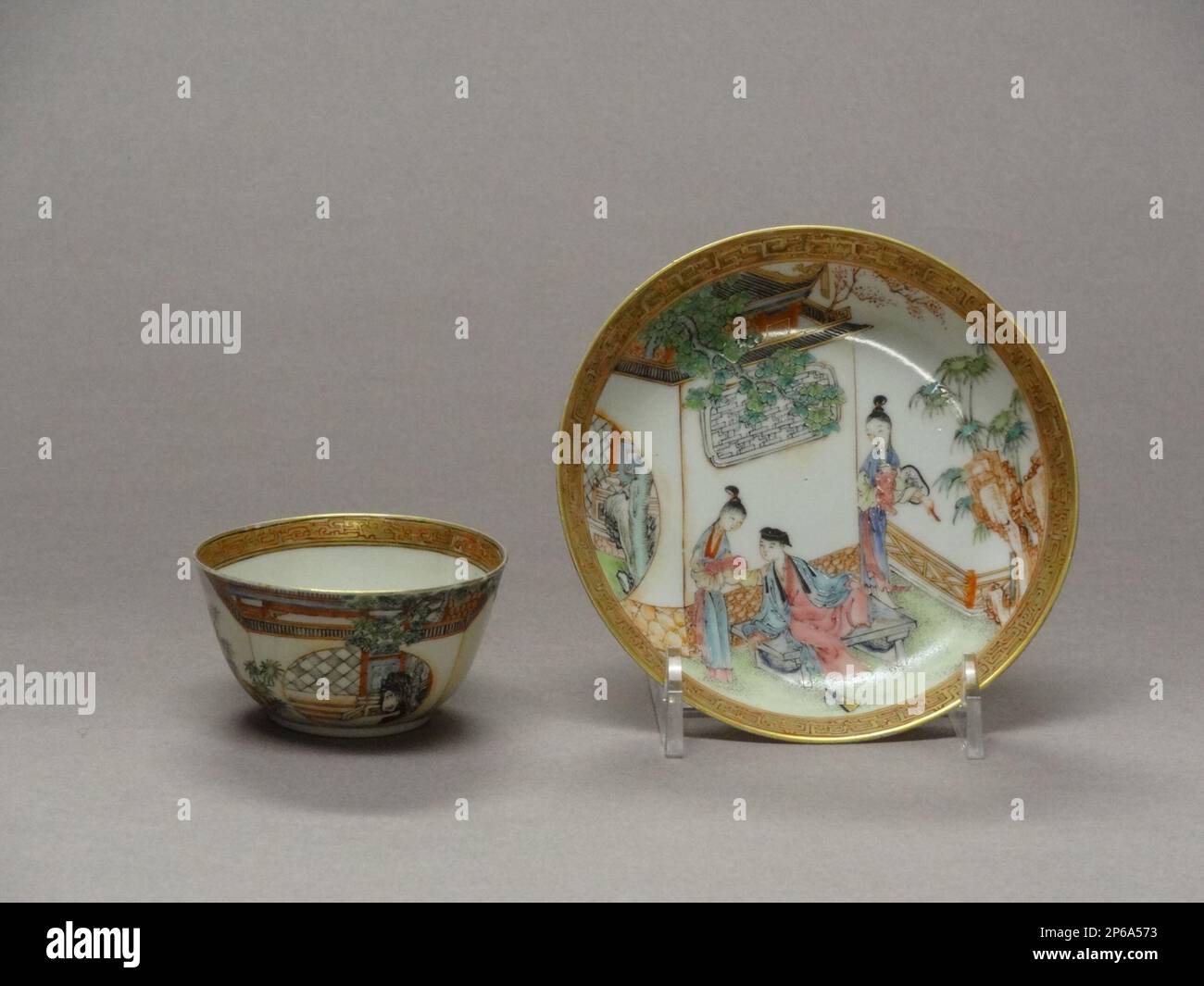 Ching Dynasty, Cup and Saucer, 19th century, hard-paste porcelain Stock ...