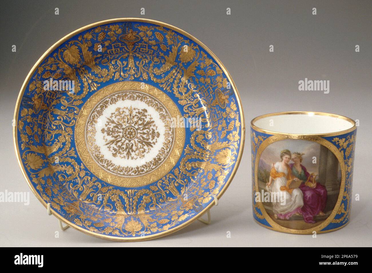 Imperial and Royal Porcelain Manufactory Vienna, Cup and Saucer, 1804 ...