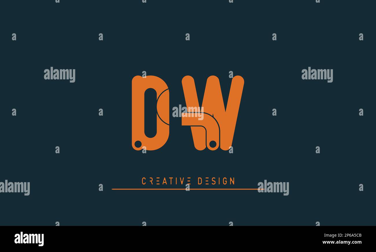 Dw initials logo hi-res stock photography and images - Alamy