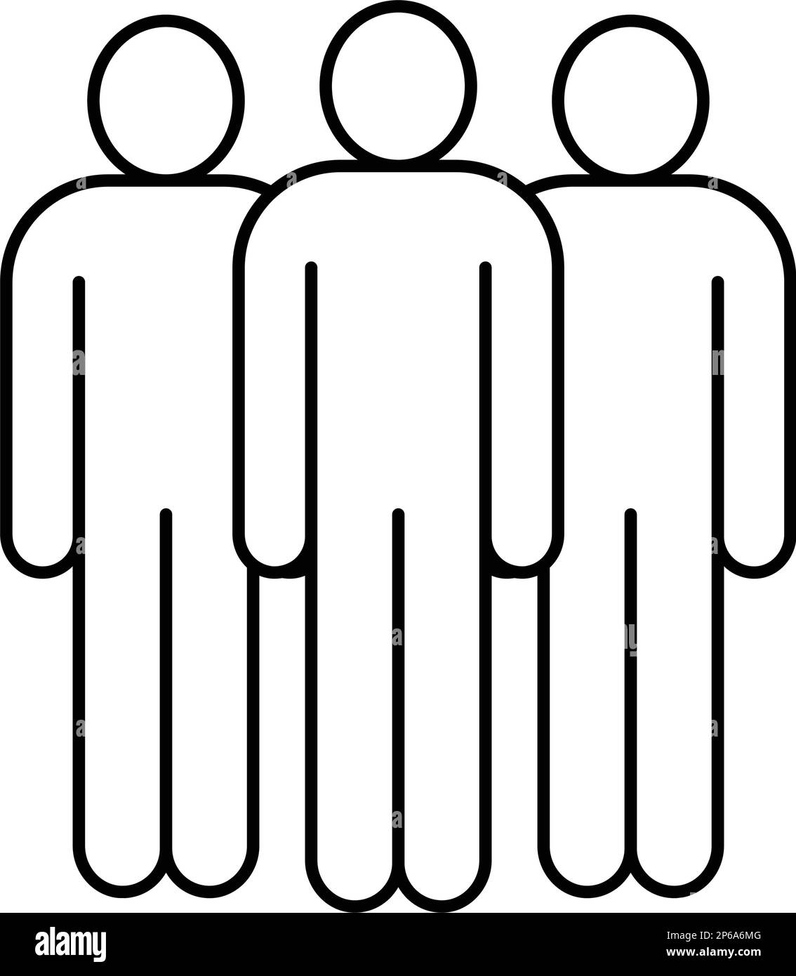 group people silhouette line icon vector illustration Stock Vector ...