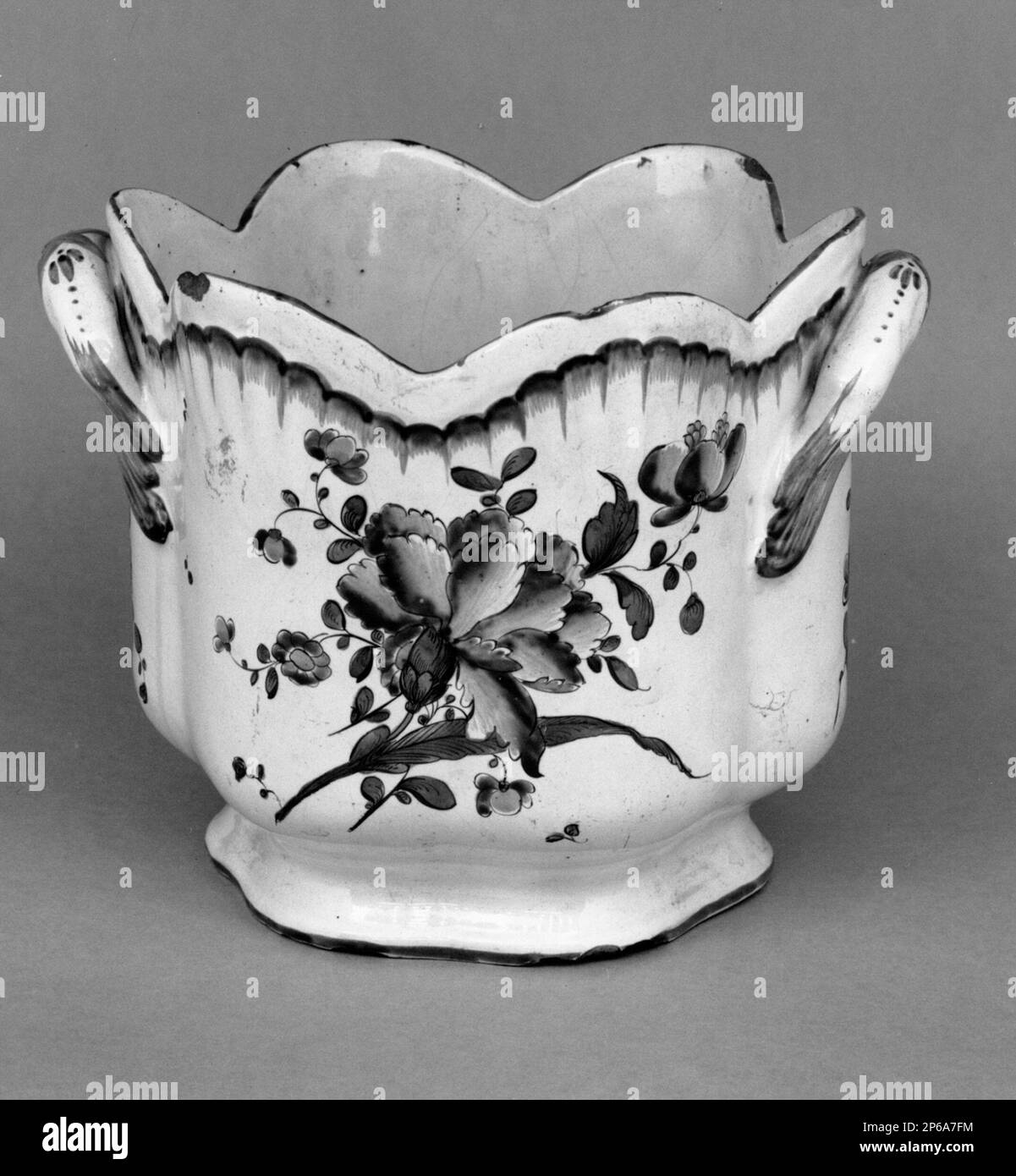 Strasburg, France, porcelain factory, Faience Cachepot, 1770, Tin ...
