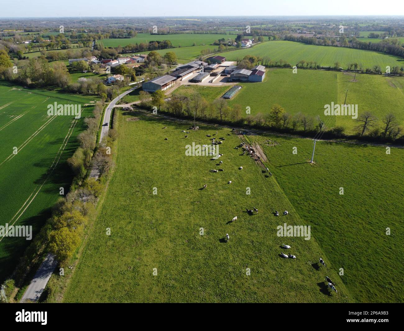 Aerial view of a farm hi-res stock photography and images - Alamy