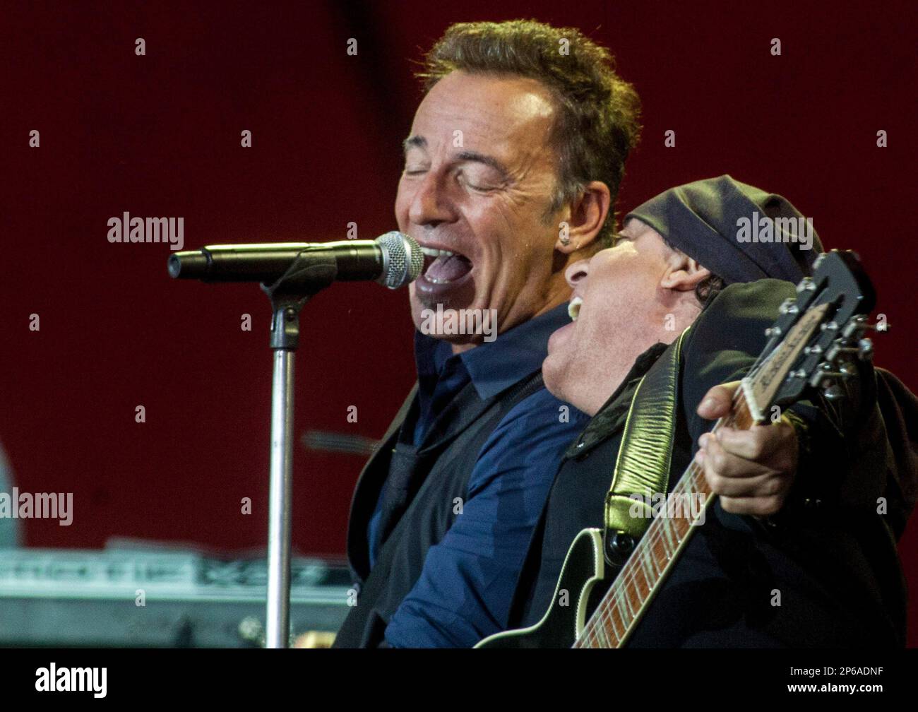 American musician Bruce Springsteen and guitarist Little Steven ...
