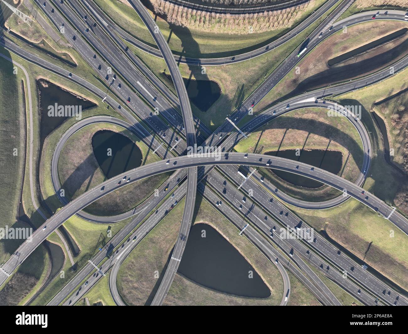 Ridderkerk interchange traffic junction highway hi-res stock ...