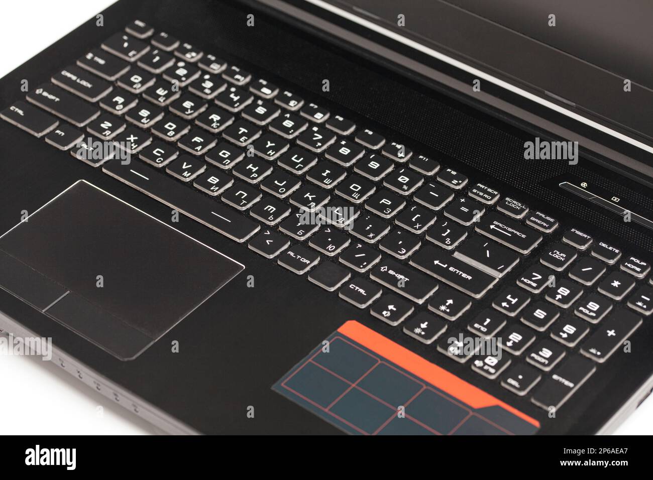 Black Laptop Computer Keyboard close up Stock Photo - Alamy