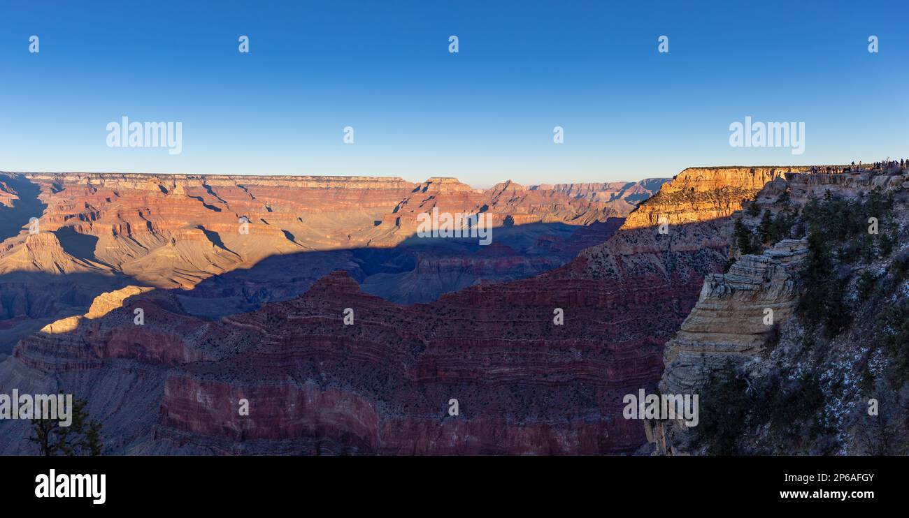 A picture of the Grand Canyon National Park as seen from the south rim ...